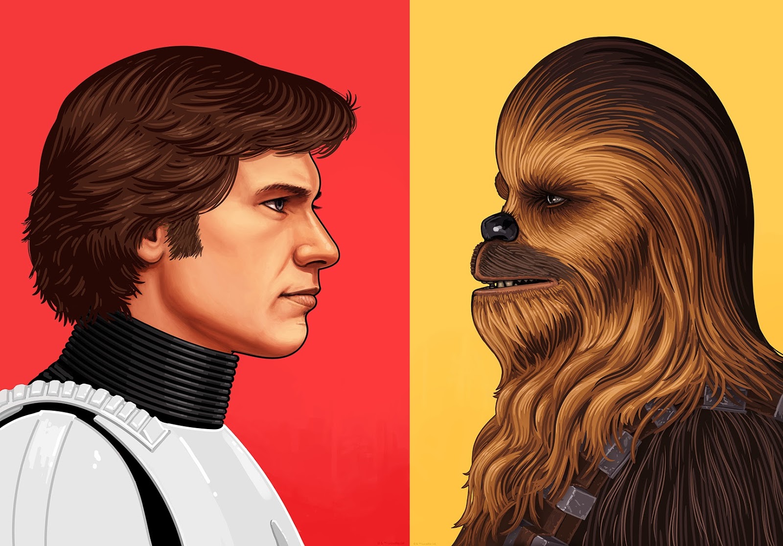 The Blot Says...: Star Wars Han Solo & Chewbacca Portrait Prints by ...