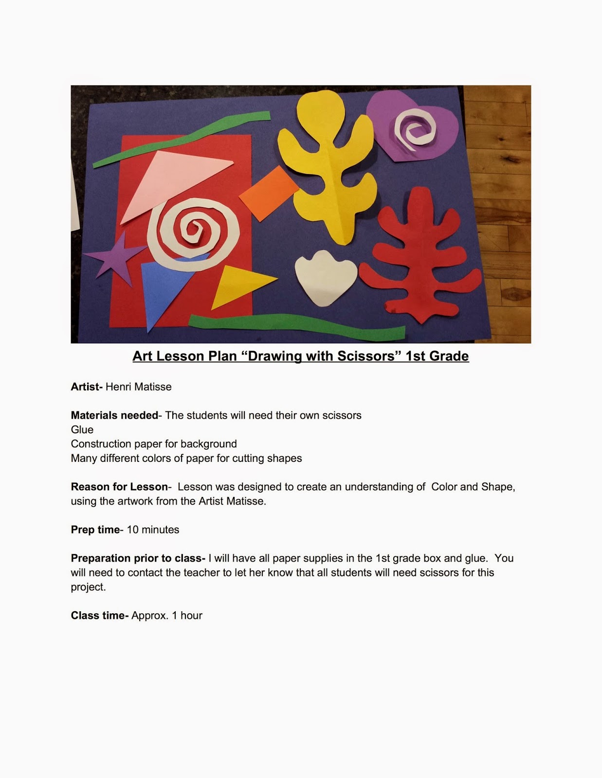 Art-A-Baloo Crew: Matisse: Drawing with Scissors