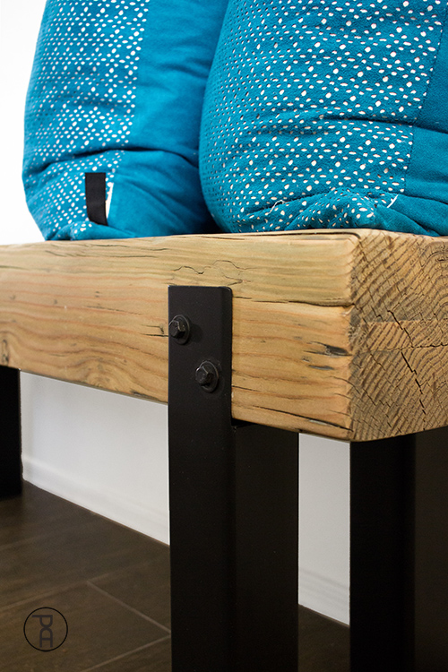 Simple Metal Leg Beam Bench | Video + Plans | Pneumatic Addict