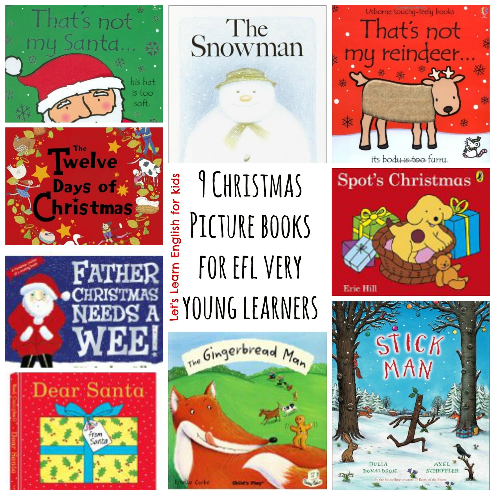 Let's Learn English for Kids: 9 Christmas Picture Books for very young ...