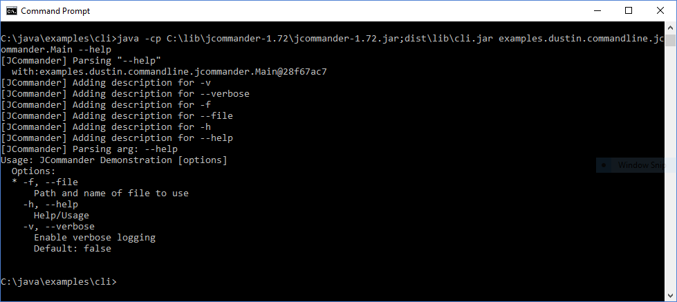 Java Command-Line Interfaces (Part 7): JCommander Java Command-Line Interfaces (Part 7): JCommander
