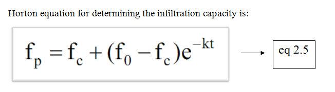 EVAPORATION, TRANSPIRATION & INFILTRATION: INFILTRATION METHOD