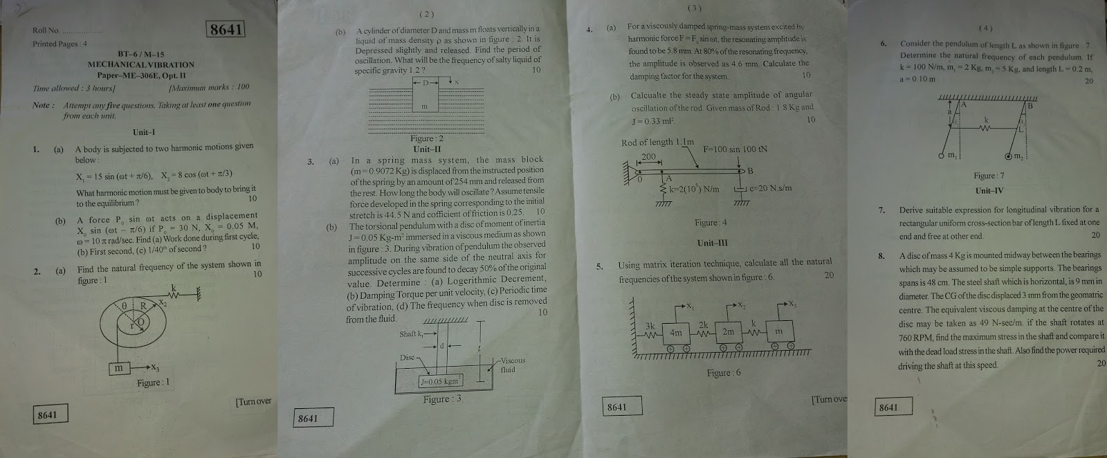 Mechanical Engineering Department: Previous Year Question Papers 6th ...