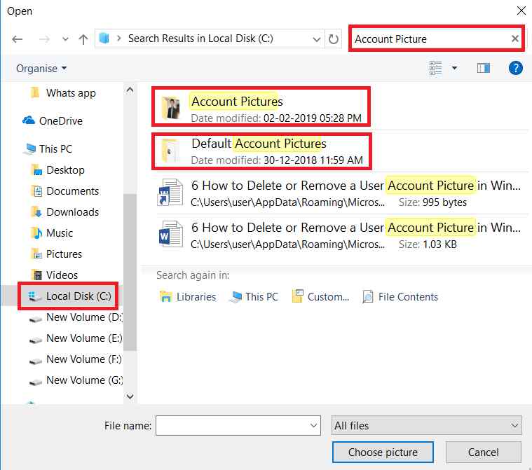 How to Change or Remove a User Account Picture in Windows 10