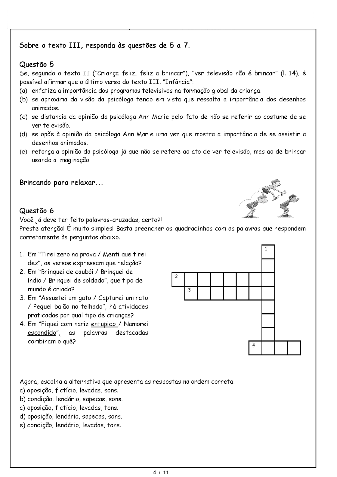 Prova De 6 Ano Portugues - FDPLEARN