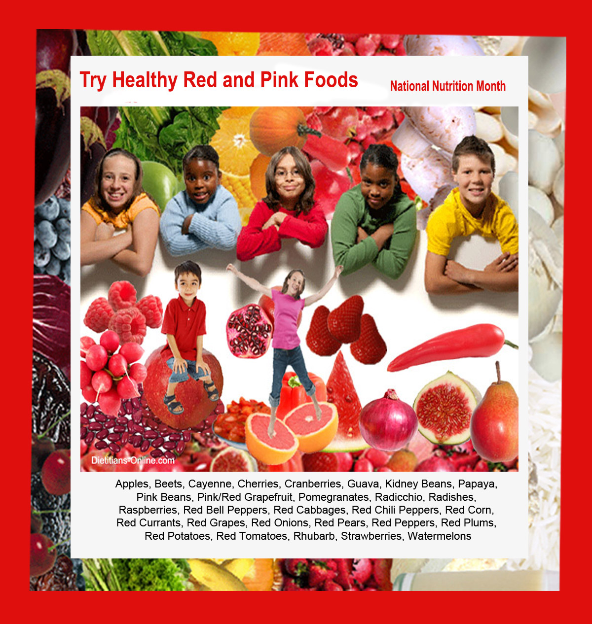 Dietitians Online Blog: Try Healthy Red and Pink Foods