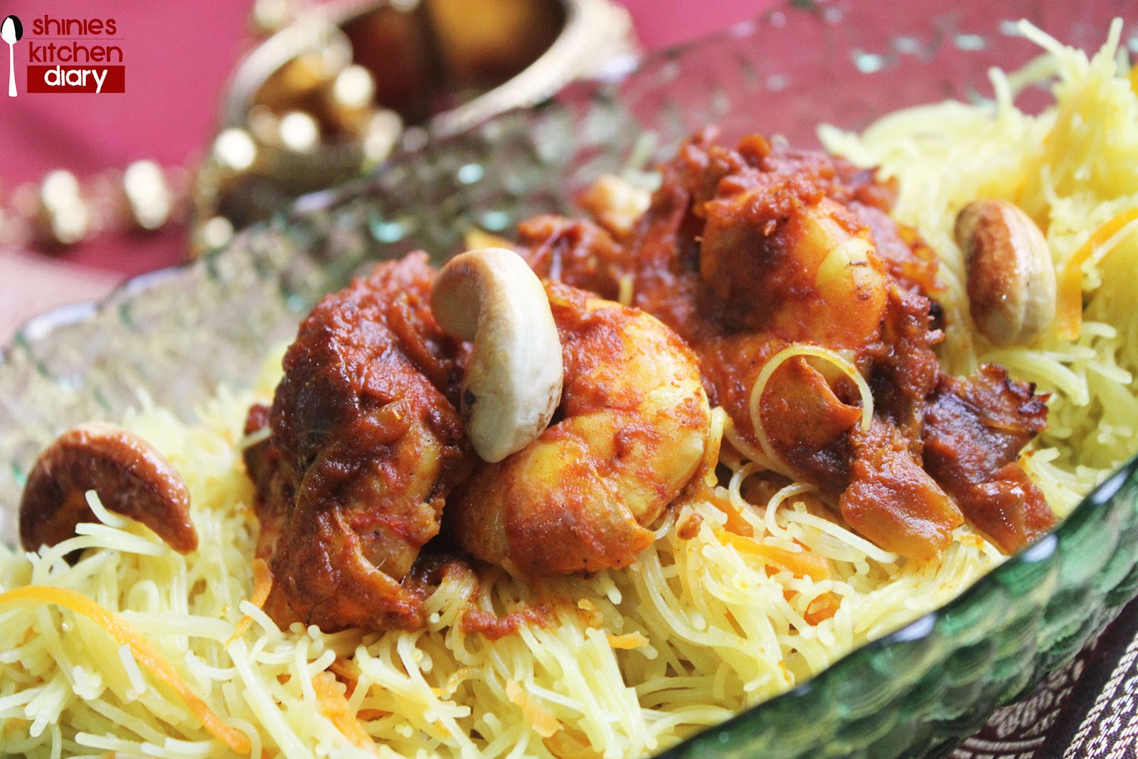 Beehoon Prawn Biryani (Vermicelli Prawn Biryani) - Shinies Kitchen Diary