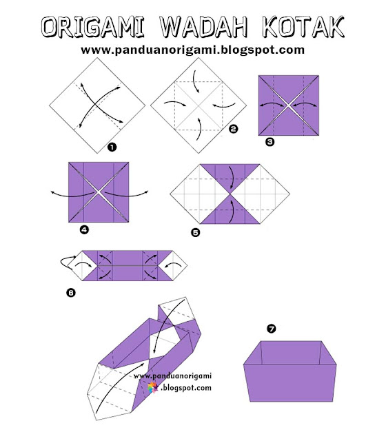 Panduan Membuat Origami Wadah Kotak - Panduan Belajar Membuat Origami