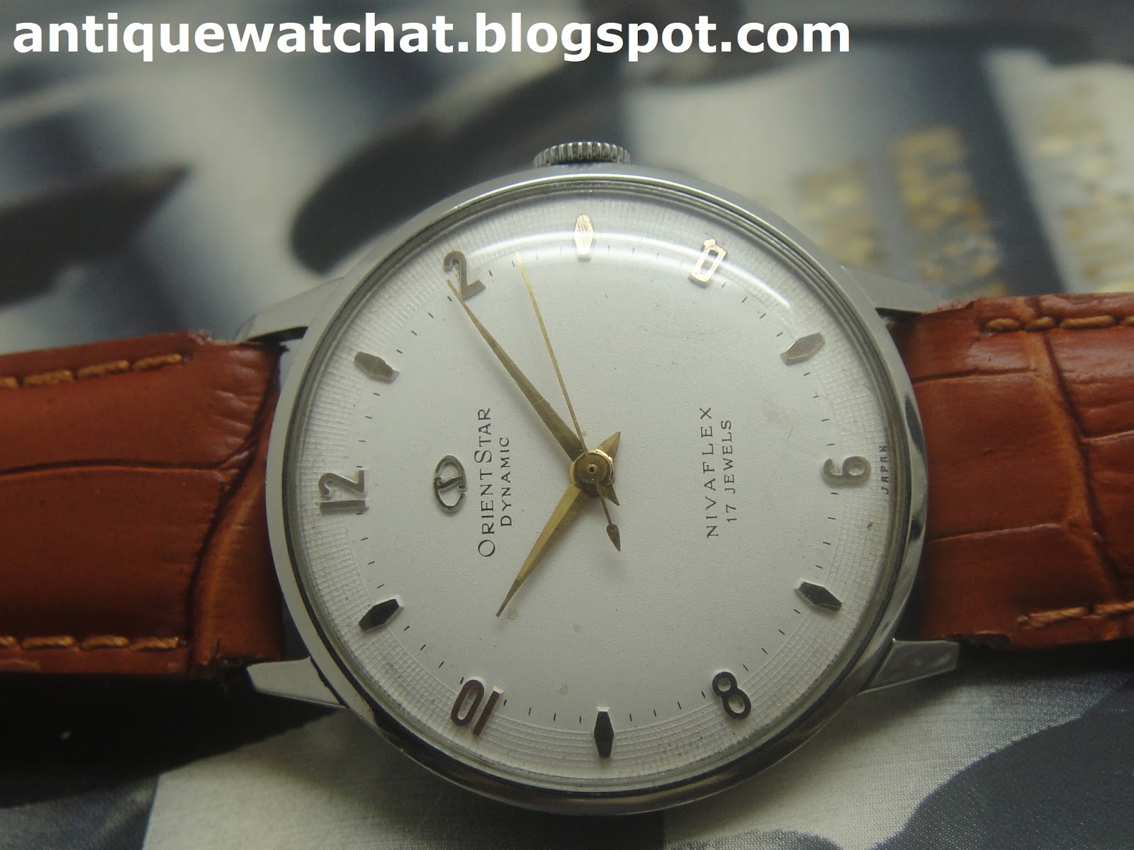 Antique Watch Bar: ORIENT STAR DYNAMIC NIVAFLEX 17 JEWELS HAND WINDING ...