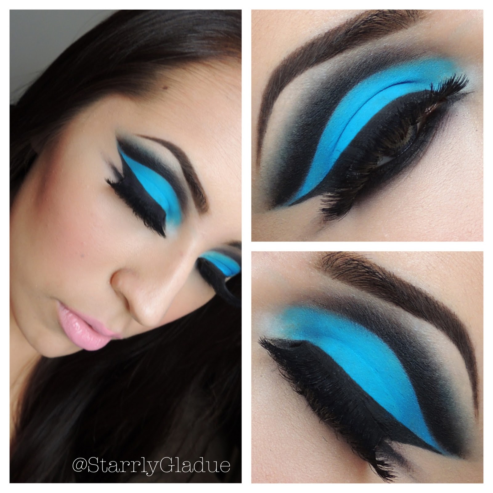 Makeup by Starrly: Electric Blue Cut-Crease