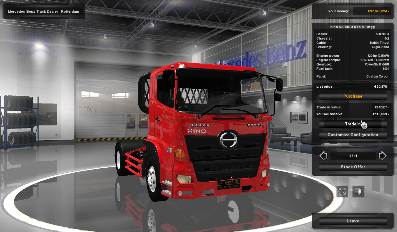Download Mod ets2 indonesia: Mod ets2 HINO 500 NG by SMT