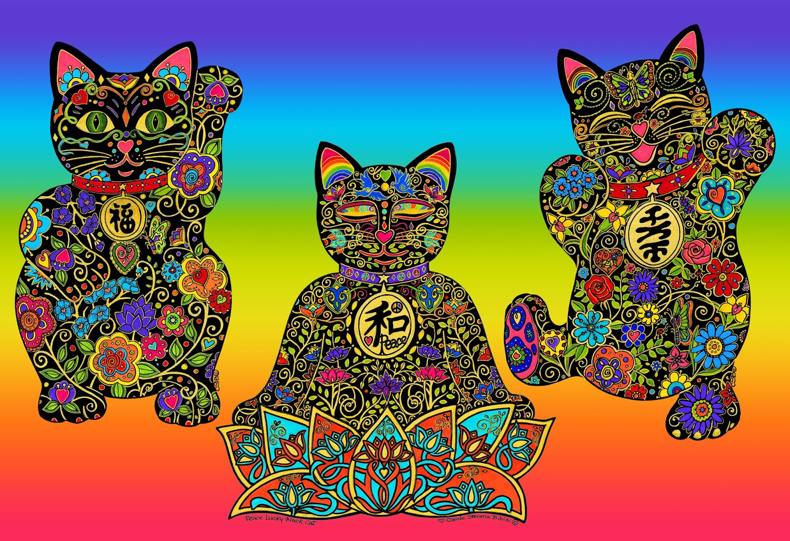Trippy Cat Facebook Covers