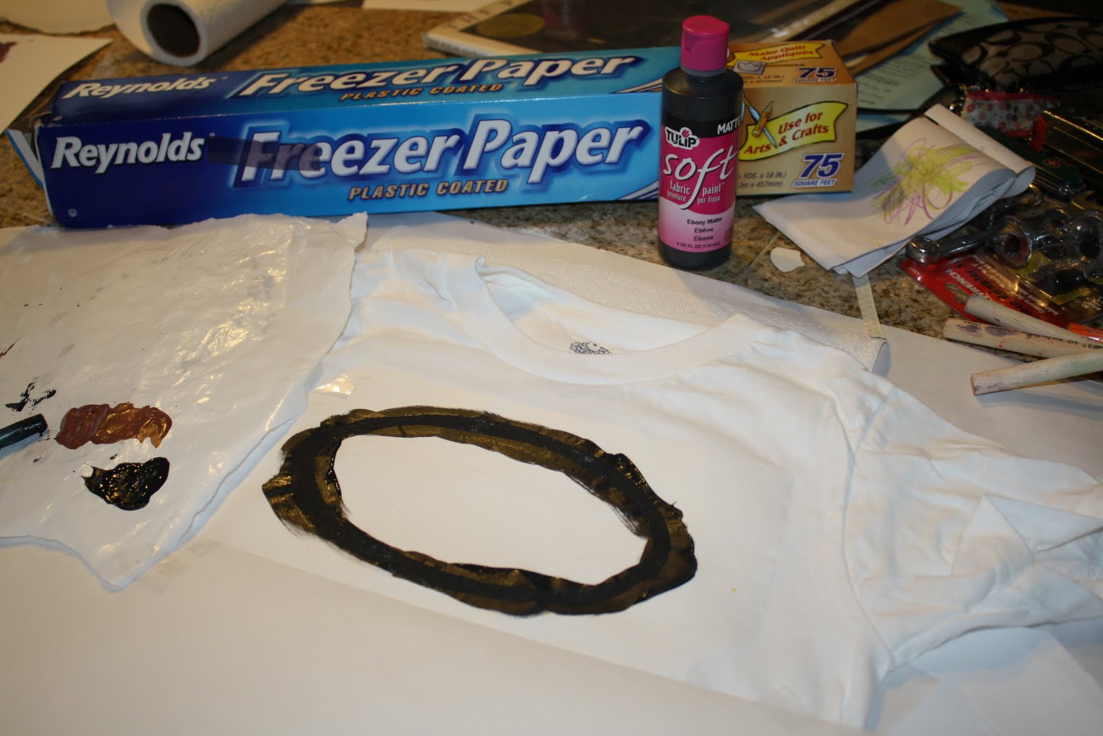 The Laber Family: Freezer Paper Stencil BATMAN shirts
