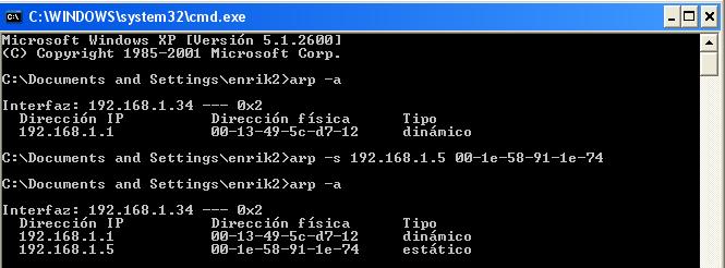 PROTOCOLOS I (RODRIGUEZ SANCHEZ ): COMANDO DE ARP