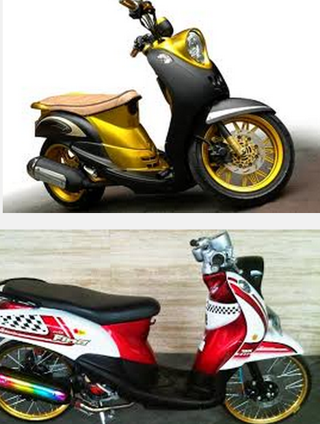 Gambar foto modifikasi motor yamaha mio fino sporty keren terbaru 2014