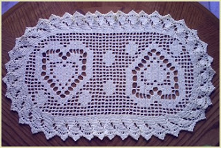 Crochet: Placemats Heart