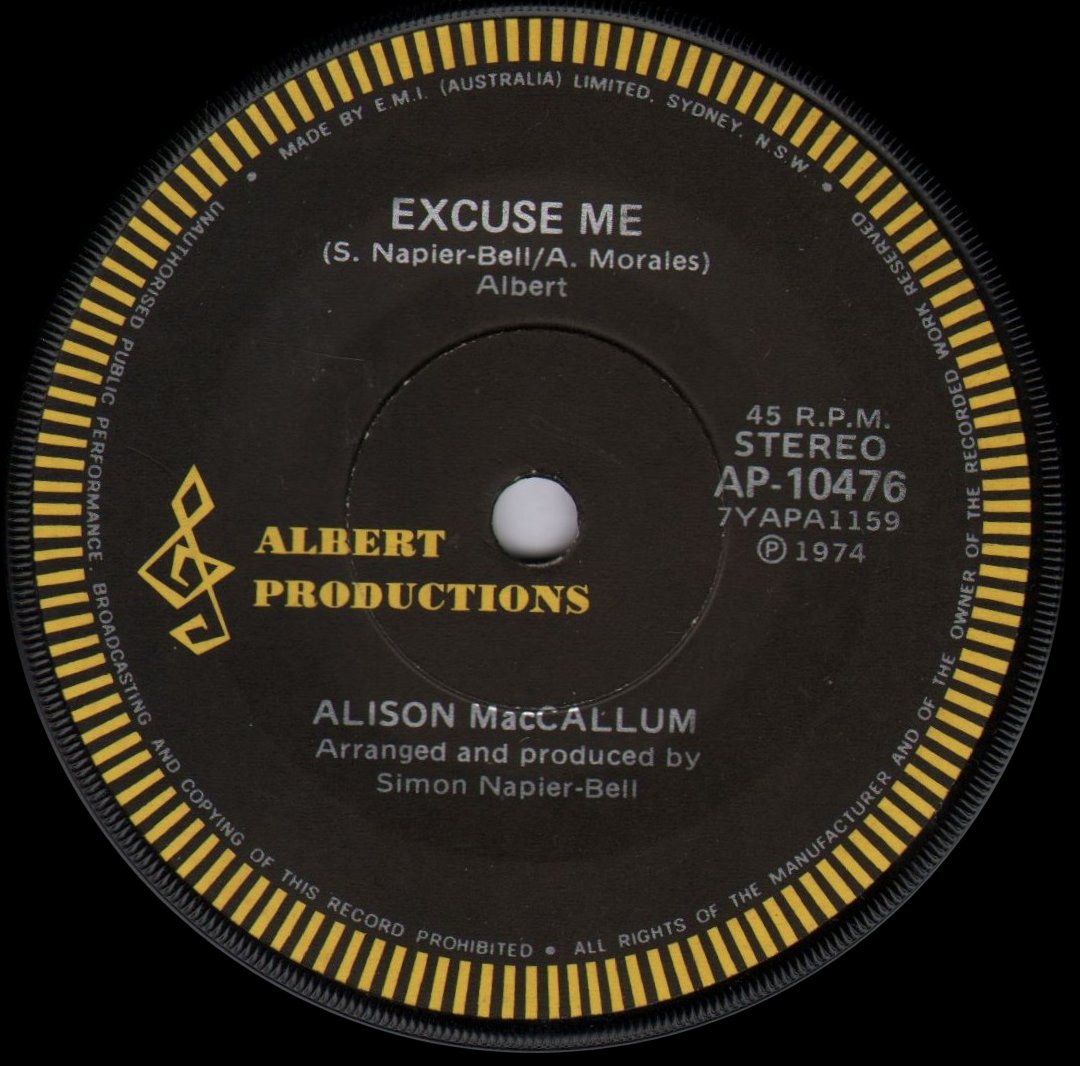 Ozzie Music Man: Post 412 - Alison McCallum - Excuse Me / Honk Honk