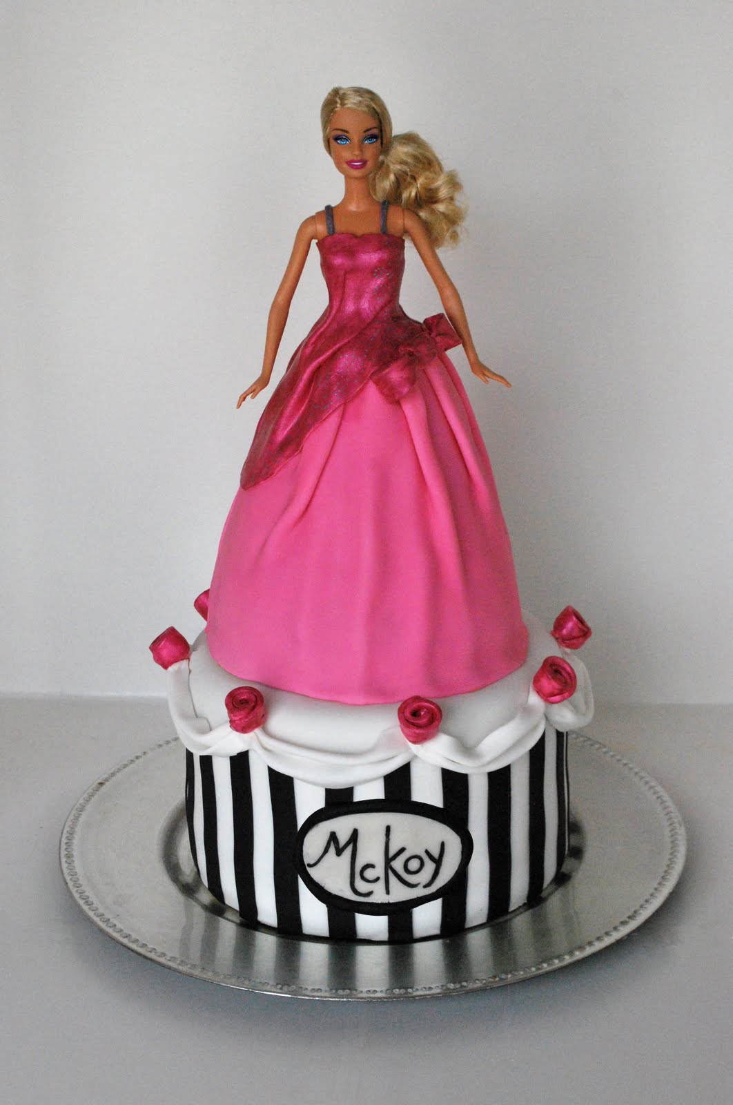 cake studio: pink barbie cake