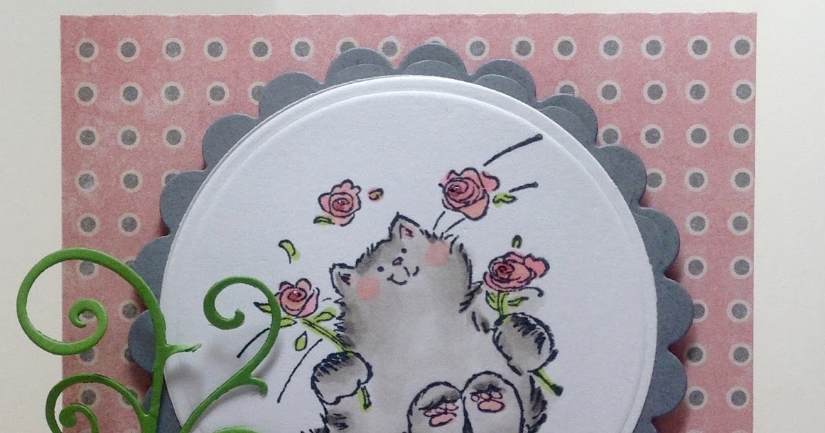 Amy's Creative Pursuits: Cats and Flowers Card