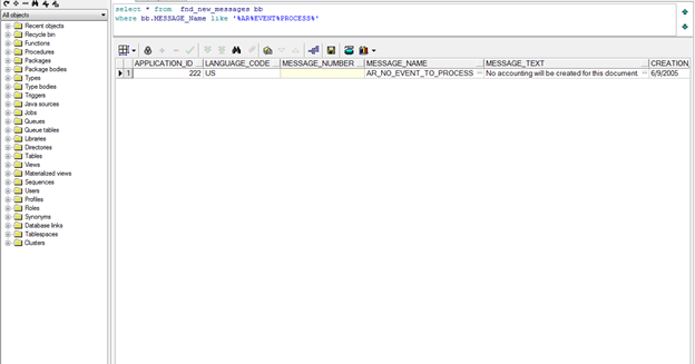 Receivables - Oracle EBS R12: Changing Standard Oracle Message