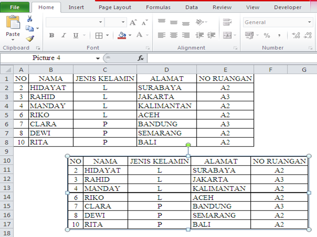 Microsoft Excel: CARA MENJADIKAN DATA MS EXCEL MENJADI GAMBAR