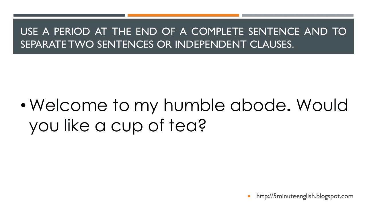 Punctuation Guide : PERIODS - EnglishLanguageSpecialists