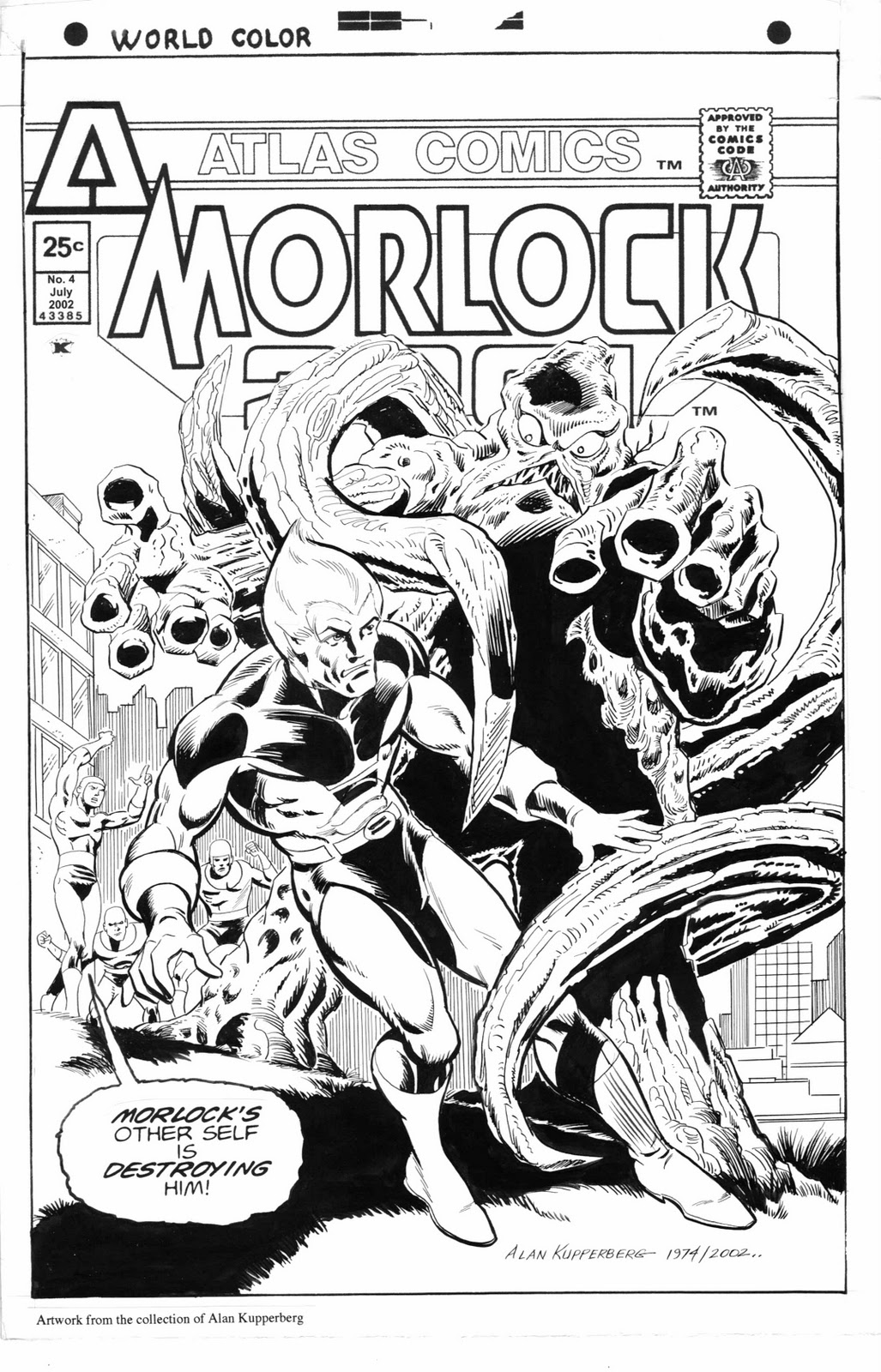 Original Art Stories: The Unpublished Atlas - Morlock 2001 #4 Cover Art
