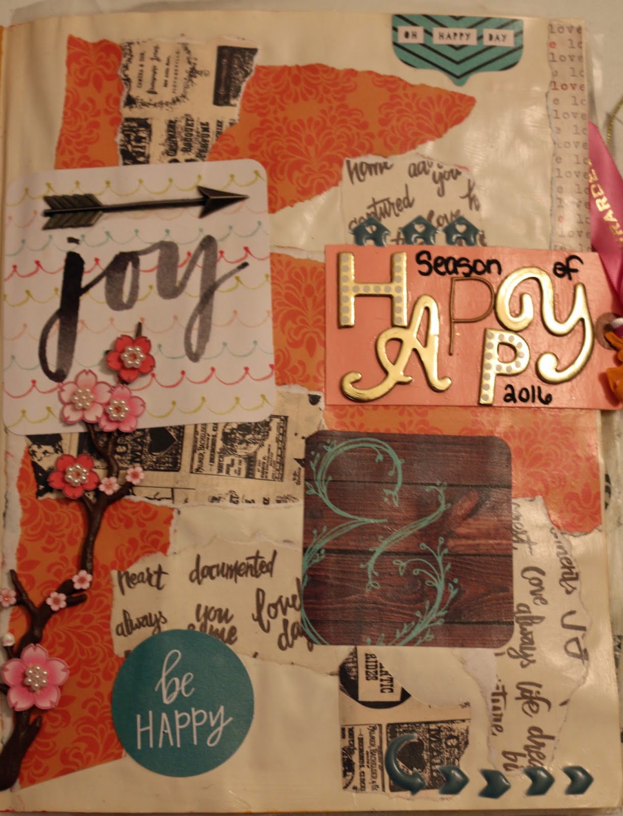 Get Messy Art Journal Season Of Happy: Prompts 1-4 and Title Page and Cover