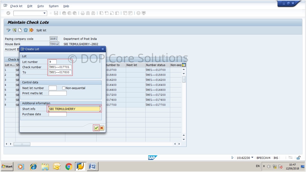 How to Add Post Master’s New Cheque Book to the Cheque lot in CSI Post ...