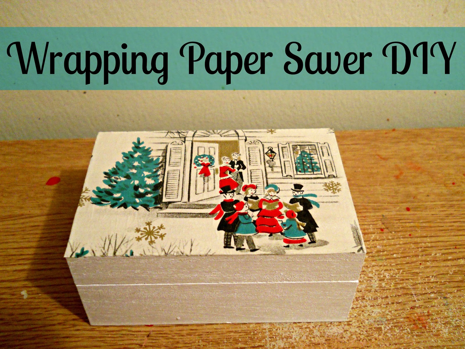 Wrapping Paper Saver DIY - Running With A Glue Gun