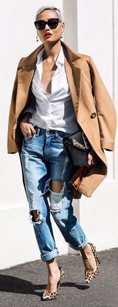 40 Outfit Ideas To Wear Your Boyfriend Jeans And Still Look Awesome ...