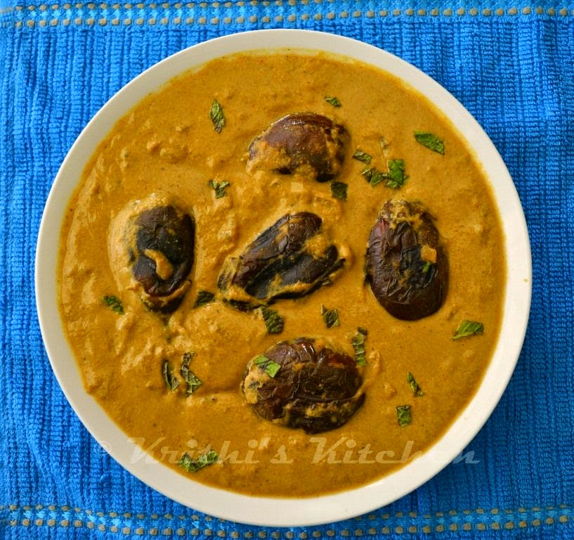 Krithi's Kitchen: Bahara Baingan | South Indian Curry Recipes