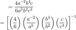 Nilai Dari [ (4a -2 b 4 c) / (6a 5 b 2 c 3 ) ) ] -1 - Matematika SMA