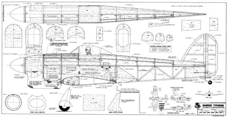 Warbird Notes and Stories : Hawker Typhoon RC plans or kits