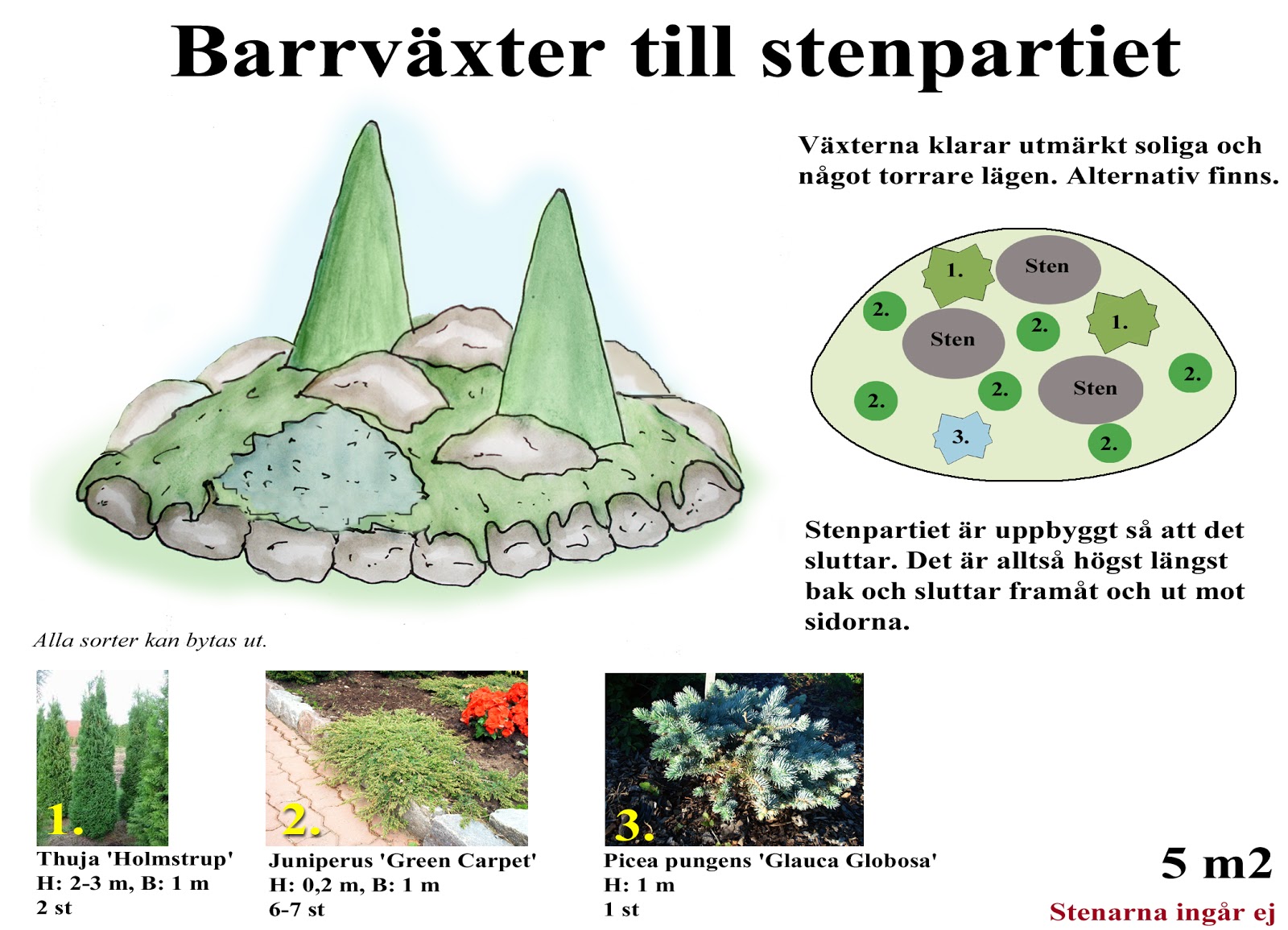 Sol och grönt: Fyra olika rabatter för fyra olika lägen
