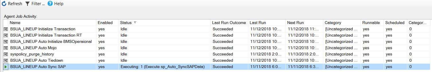 SQLServerAgent Error: Request to run job refused because the job is already running from a ...