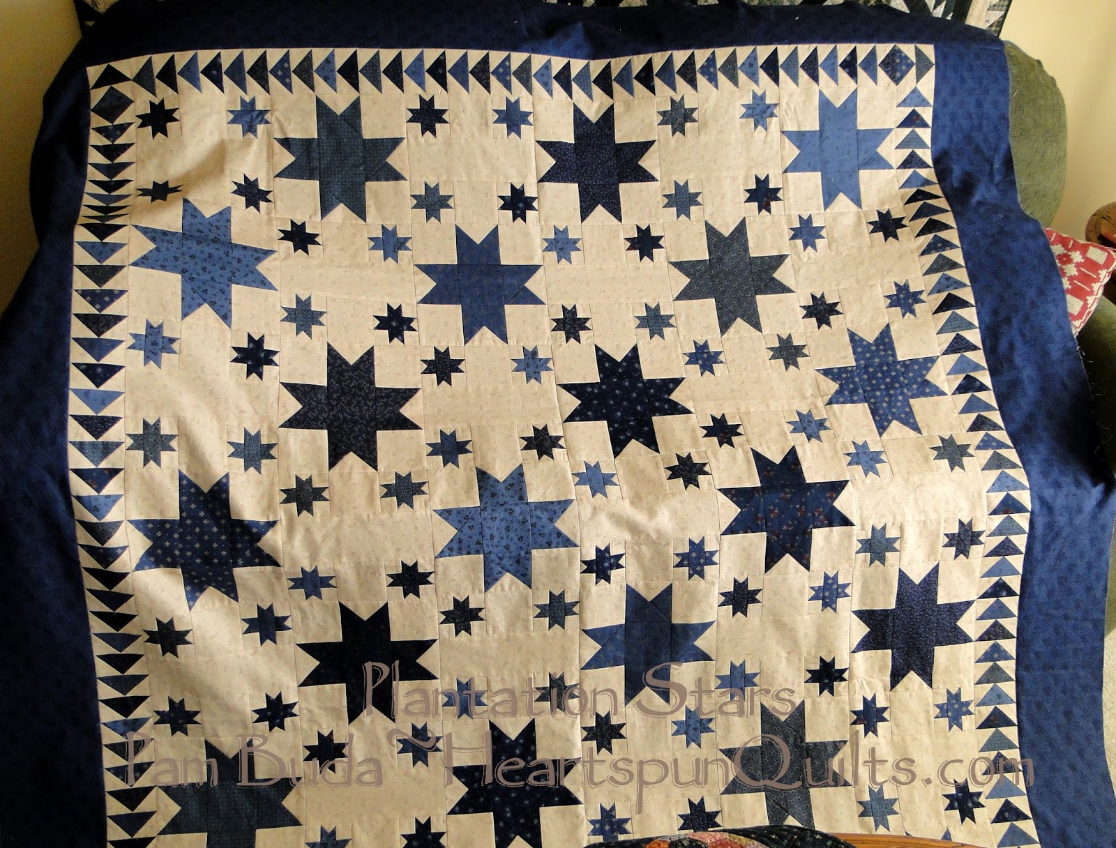 Heartspun Quilts ~ Pam Buda: Plantation Stars ~ Off To Be Quilted