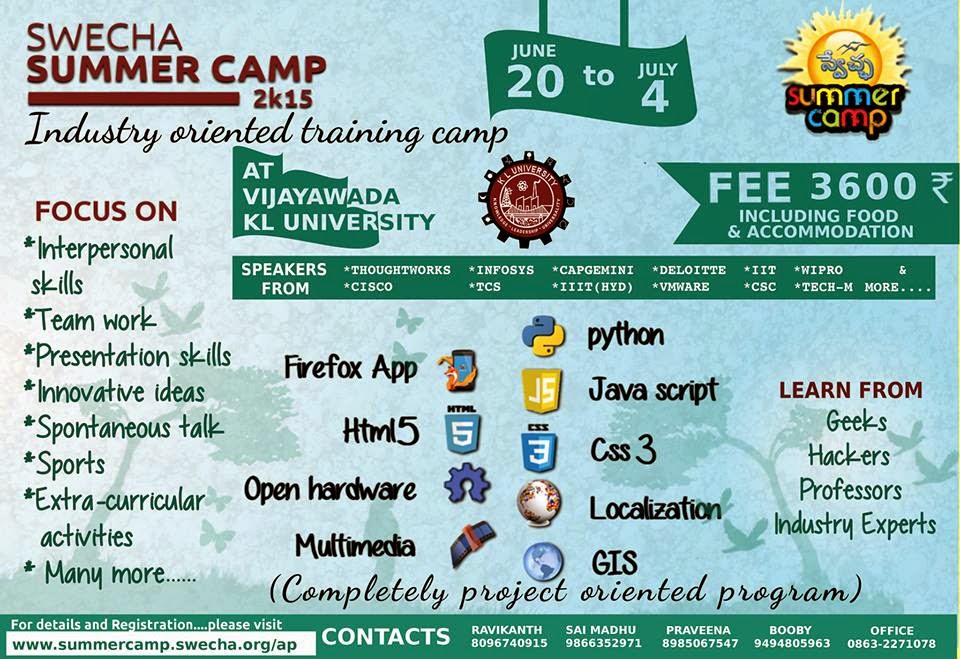 Swecha 15 Day Industry Oriented Training Camp