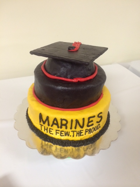 Erin's Cakes: Graduation Cake for Future Marine
