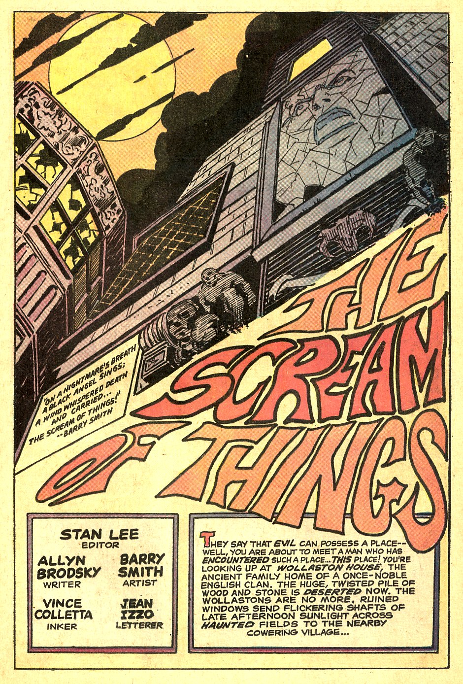 Four-Color Shadows: The Scream of Things-Barry Smith-1970
