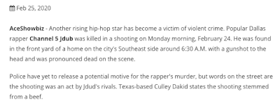 Simple Truth Television: Rapper Channel 5 Jdub Shot Dead