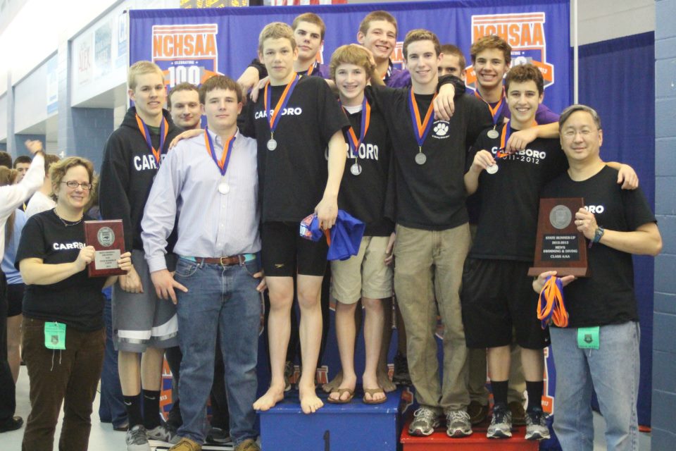 CHCCS News: Carrboro HS Swim Teams Take Second at State Championship