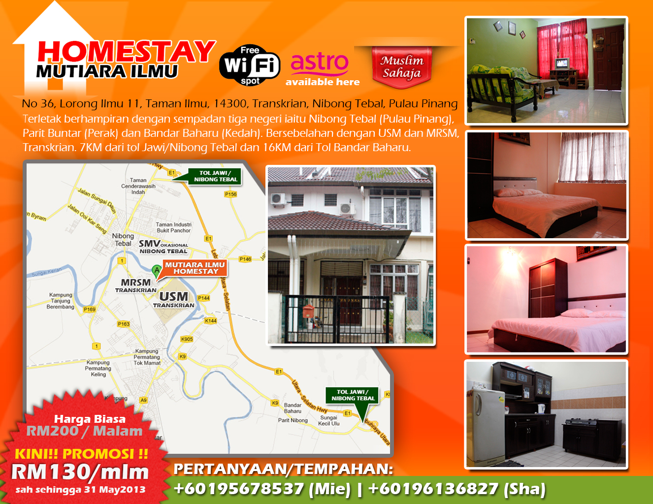 HOMESTAY MUTIARA ILMU -NIBONG TEBAL PULAU PINANG - HOMESTAYNIAGA.COM