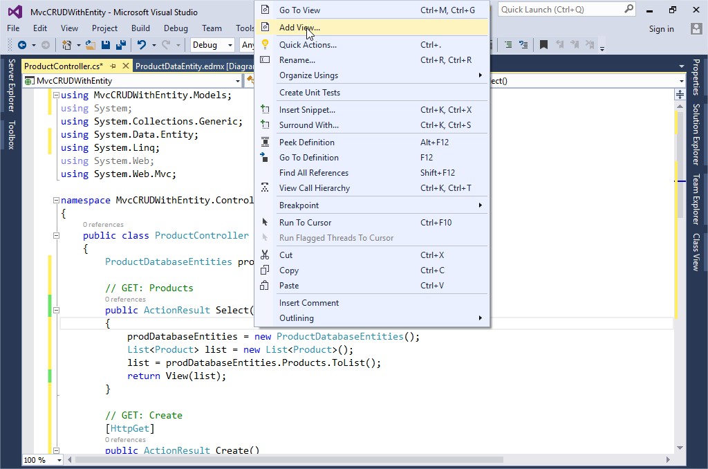 Dot Net Example Crud Operations In Mvc Using Entity Framework Hot Sex