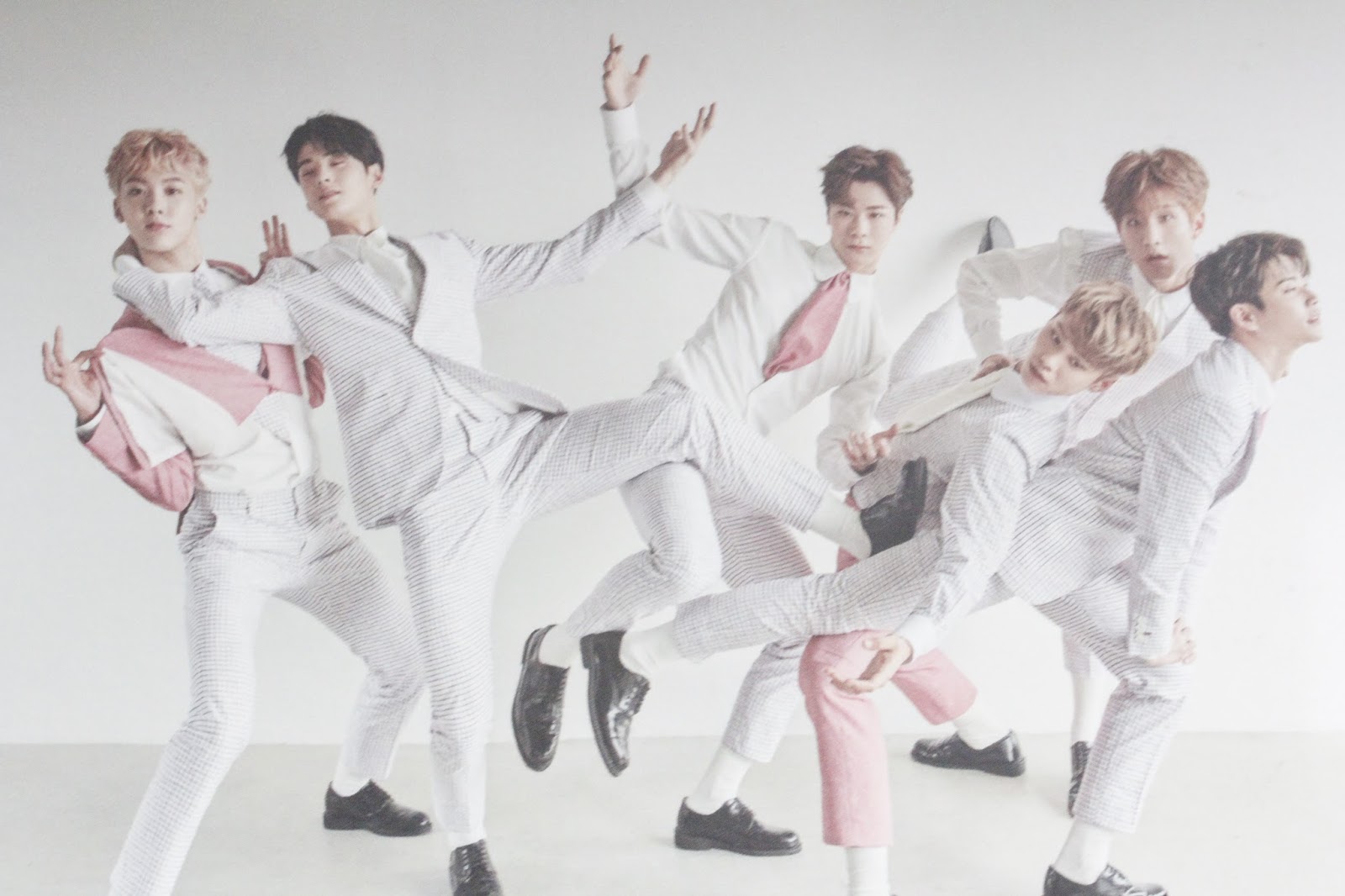 kpop scans: Astro - dream part 1 night version group postcard + sticker