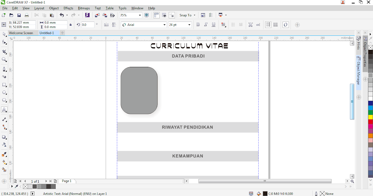 Membuat Curriculum Vitae [CV] dengan CorelDraw ~ Computer Image Design