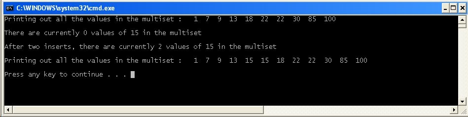 multiset c++