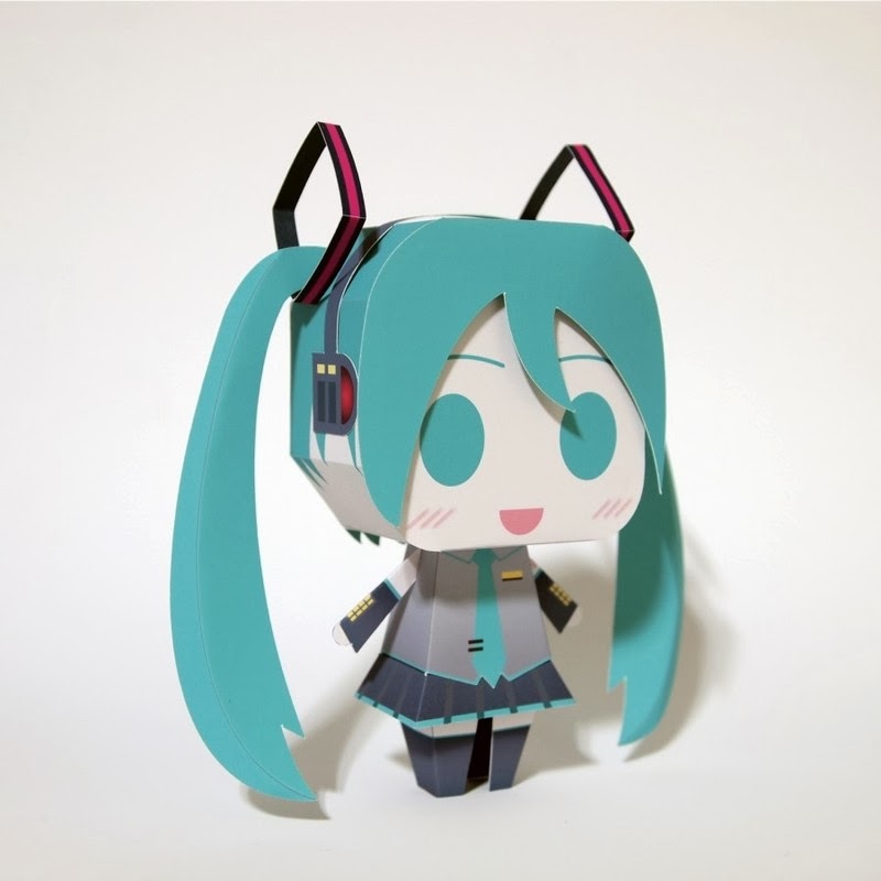 Paper Toy Hatsune Miku - Papercraft4u | Free Papercrafts, Paper Toys ...