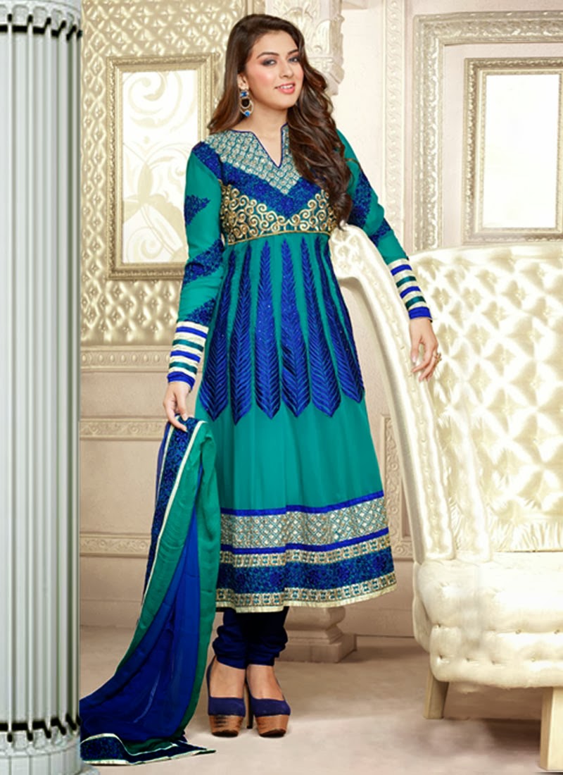 Hansika Motwani Long Churidar Suit - missy lovesx3