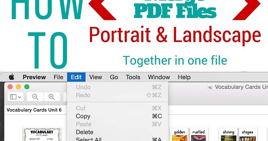 Extra Special Teaching How To Merge Two PDF Files On A Mac
